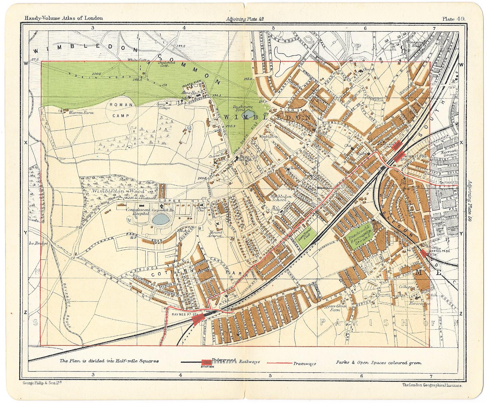 Wimbledon antique map 1910 – Maps and Antique Prints
