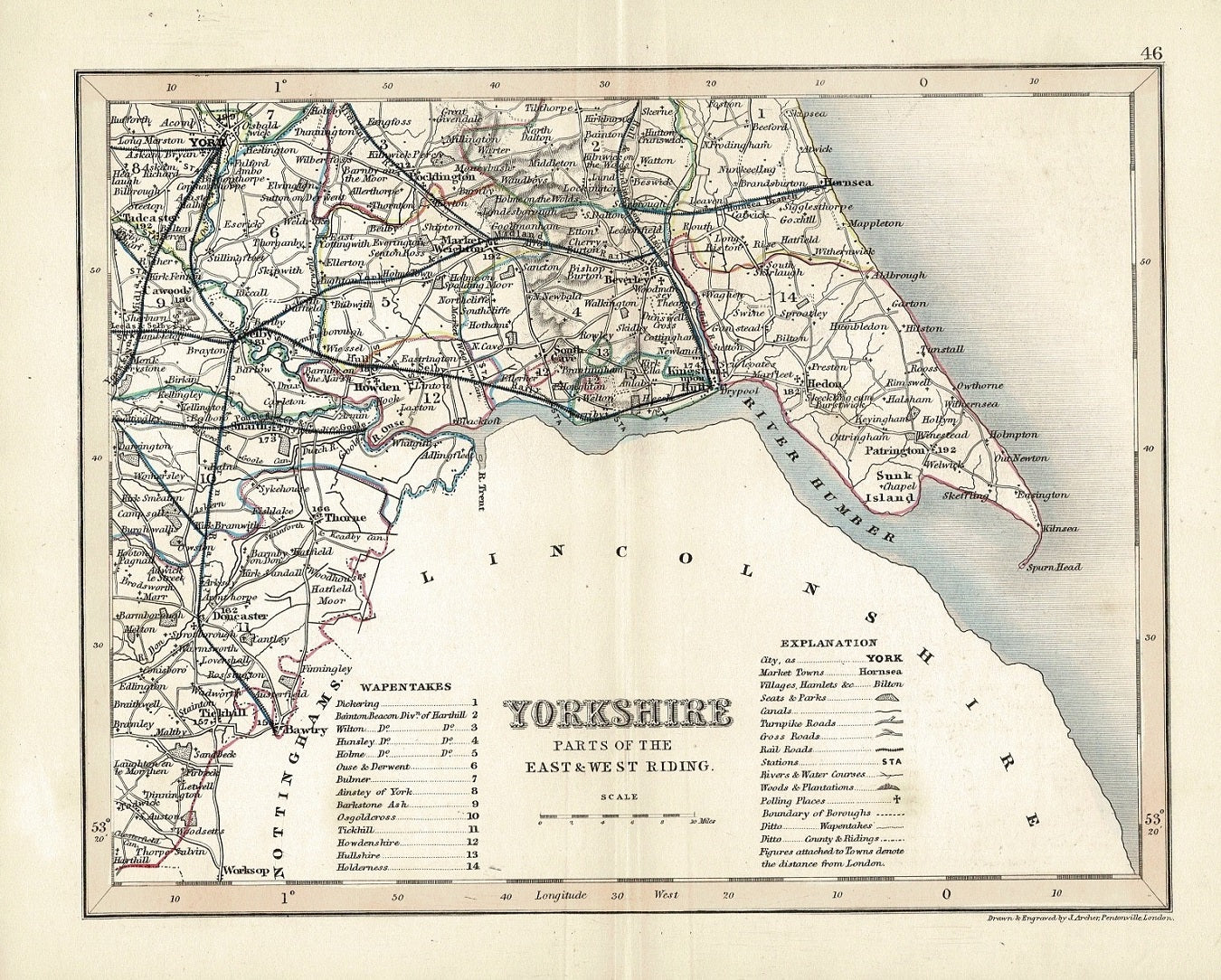Yorkshire – Maps and Antique Prints
