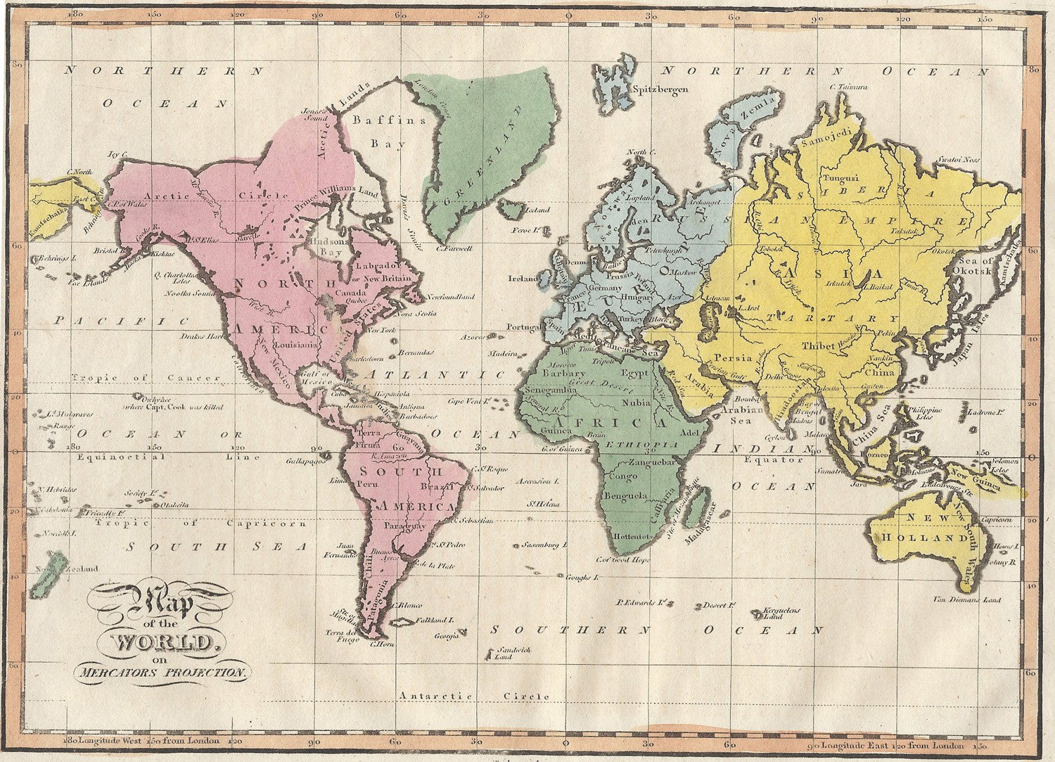 The World antique map 1815 – Maps and Antique Prints