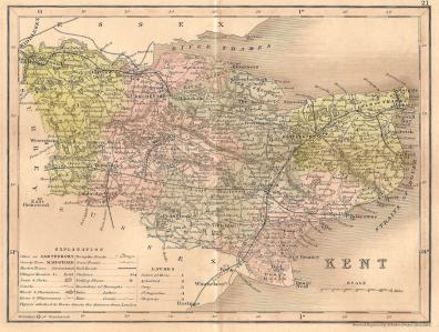 Kent antique map 2 – Maps and Antique Prints