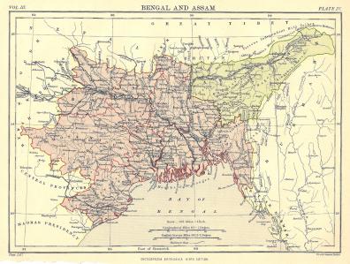 Bengal Assam antique map 1889 – Maps and Antique Prints