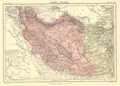 Persia Iran antique map Encyclopedia Britannica c1889 – Maps and ...