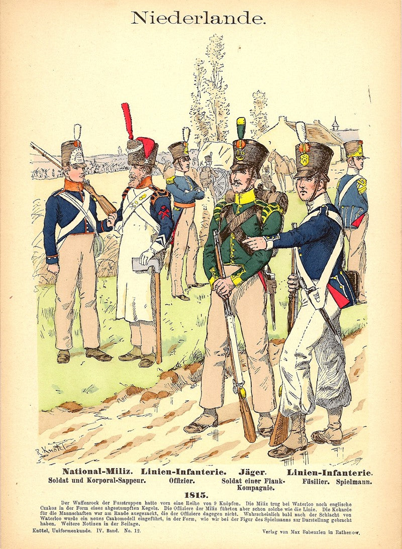 Dutch infantry antique print 1893 – Maps and Antique Prints
