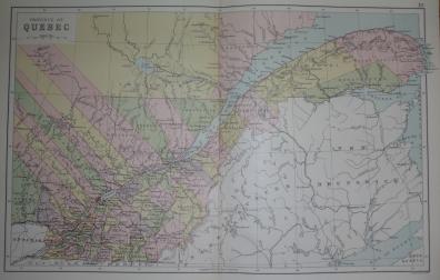 Quebec Province Canada antique map 1883 – Maps and Antique Prints
