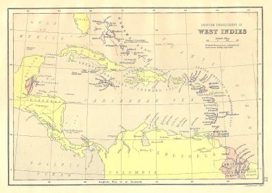 West Indies antique map of British Possessions – Maps and Antique Prints