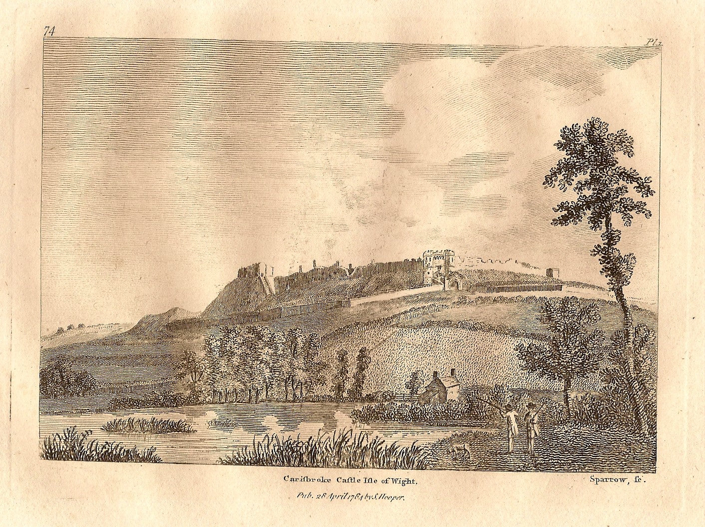 Carisbrooke Castle Isle of Wight antique print 1784 – Maps and Antique ...