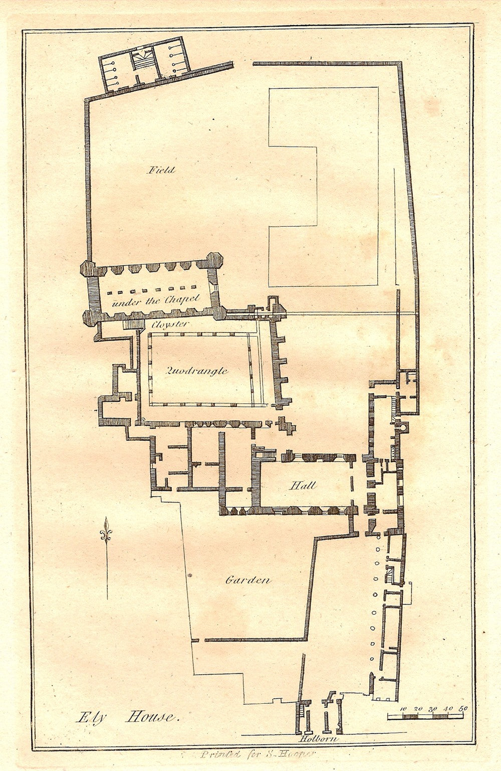 Ely House London antique plan 1784 – Maps and Antique Prints