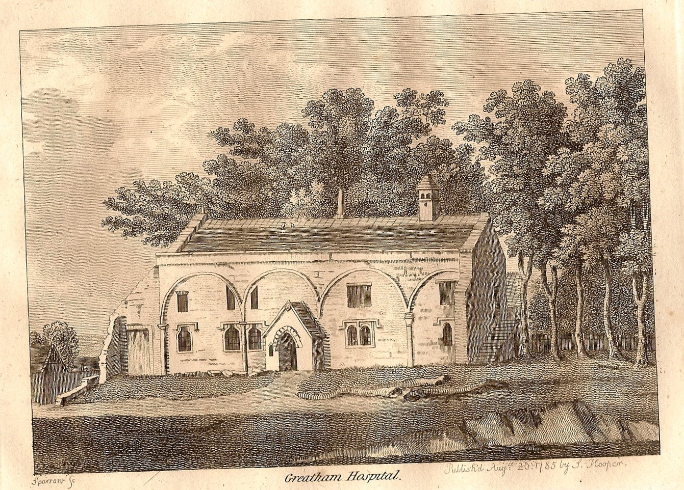 Greatham Hospital Durham antique print 1785 – Maps and Antique Prints