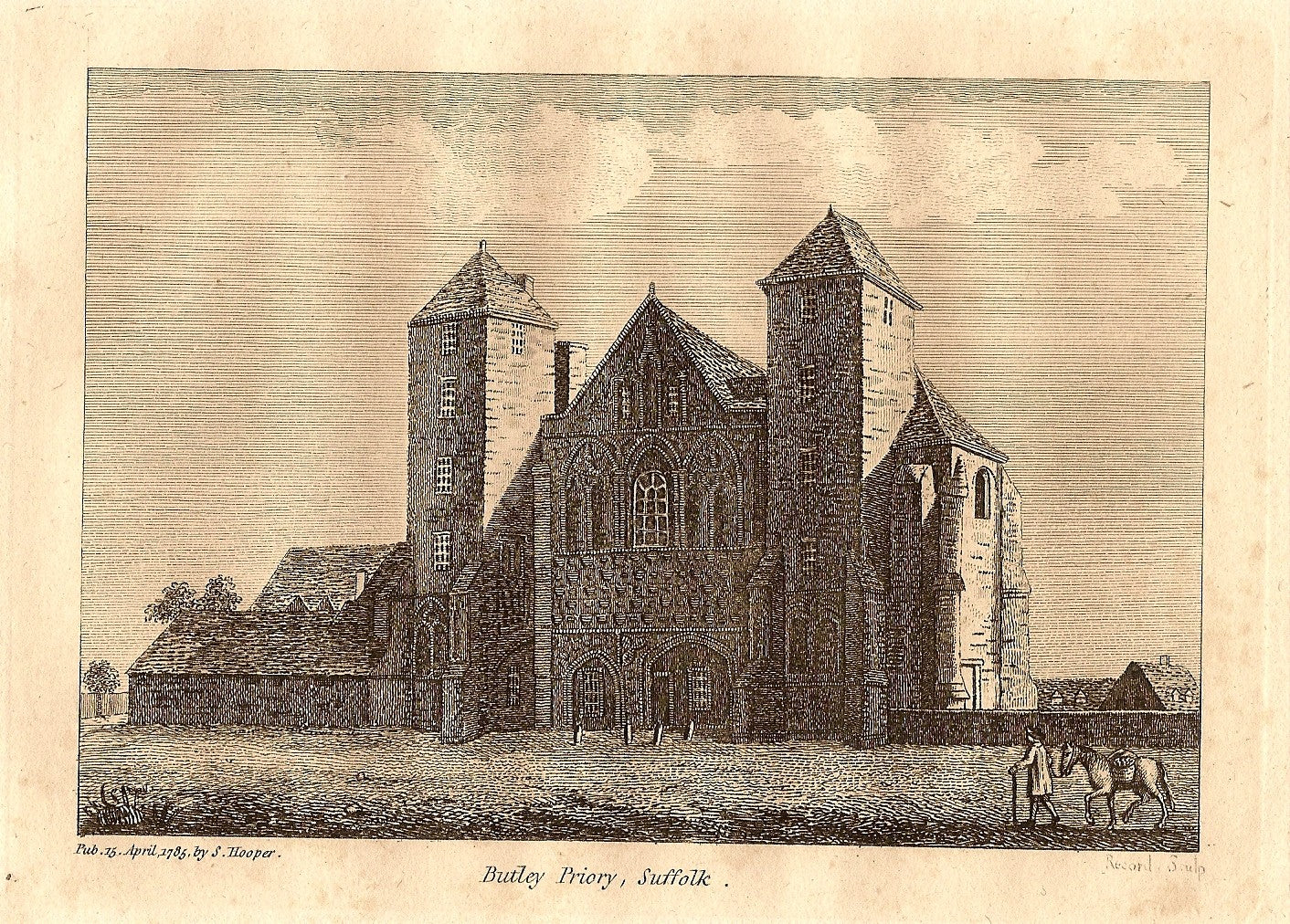 Butley Priory Suffolk antique print 1785 – Maps and Antique Prints