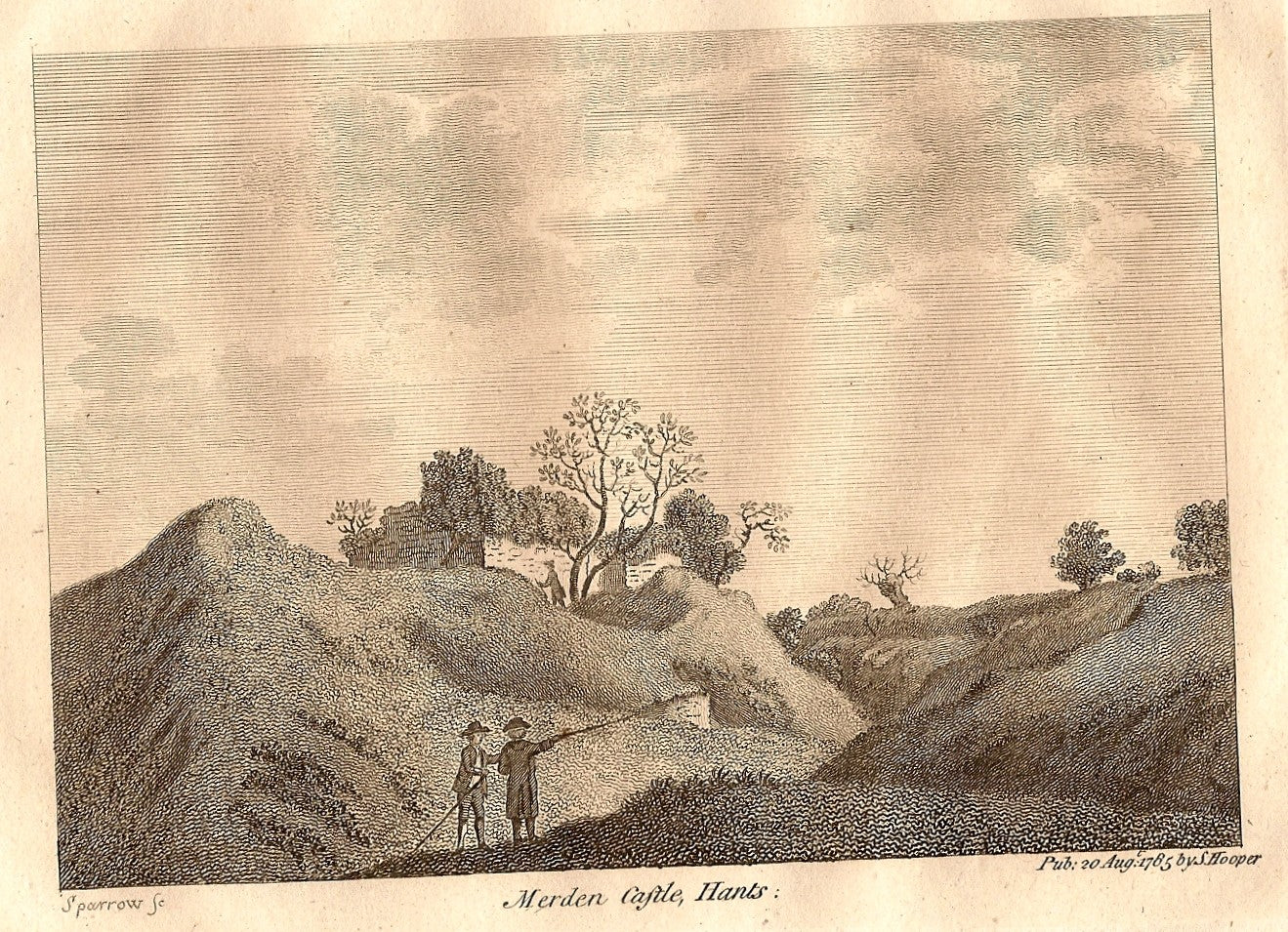 Merdon Castle Hampshire antique print 1785 – Maps and Antique Prints