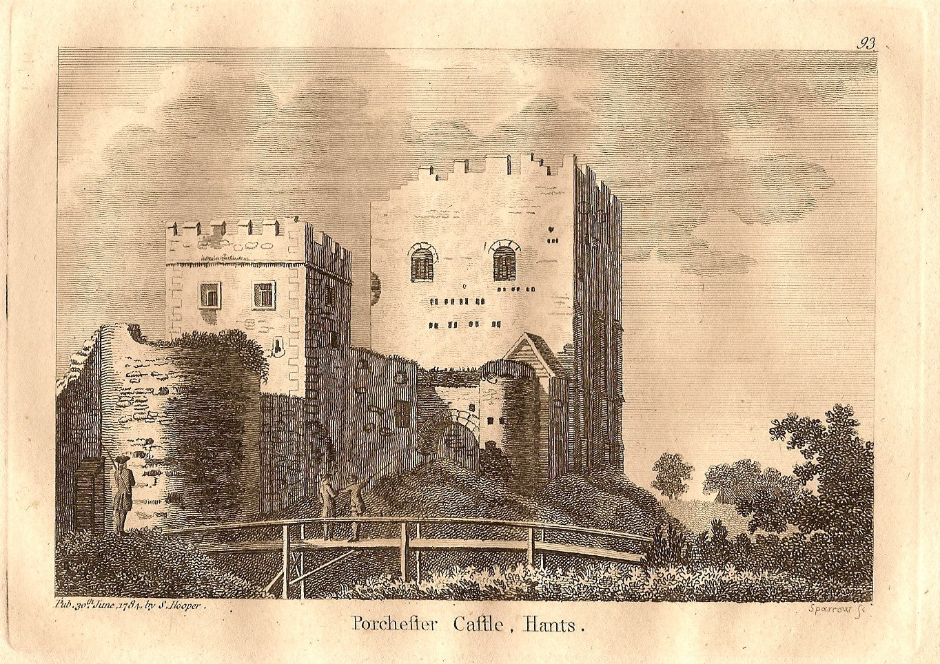 Portchester Castle Hampshire antique print – Maps and Antique Prints