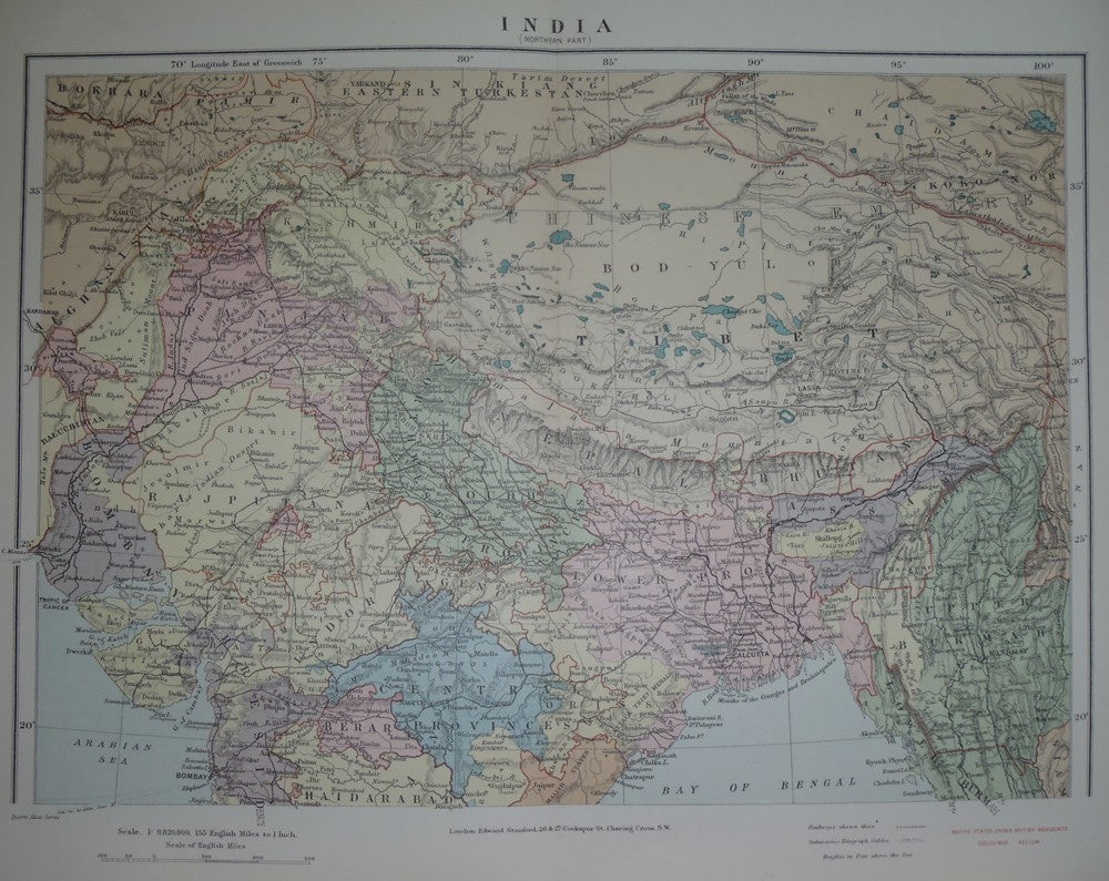 Antique map of India (Northern Part) – Maps and Antique Prints