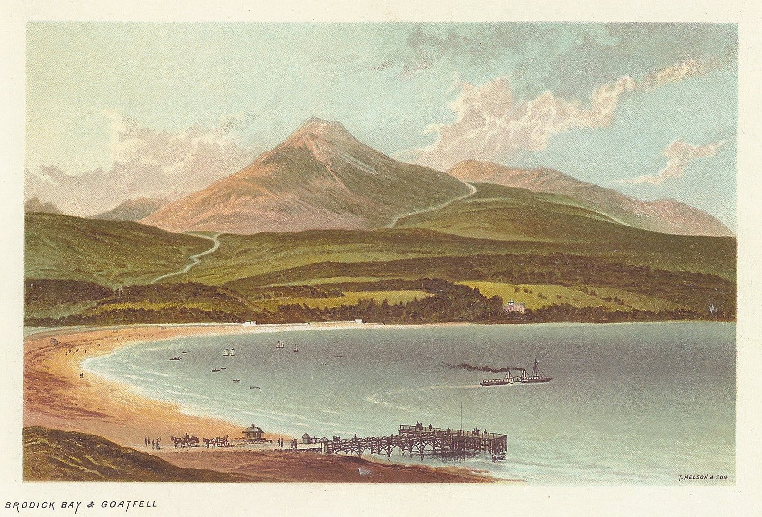 Goatfell & Ben Brodick Bay Scotland antique print 1889 – Maps and ...