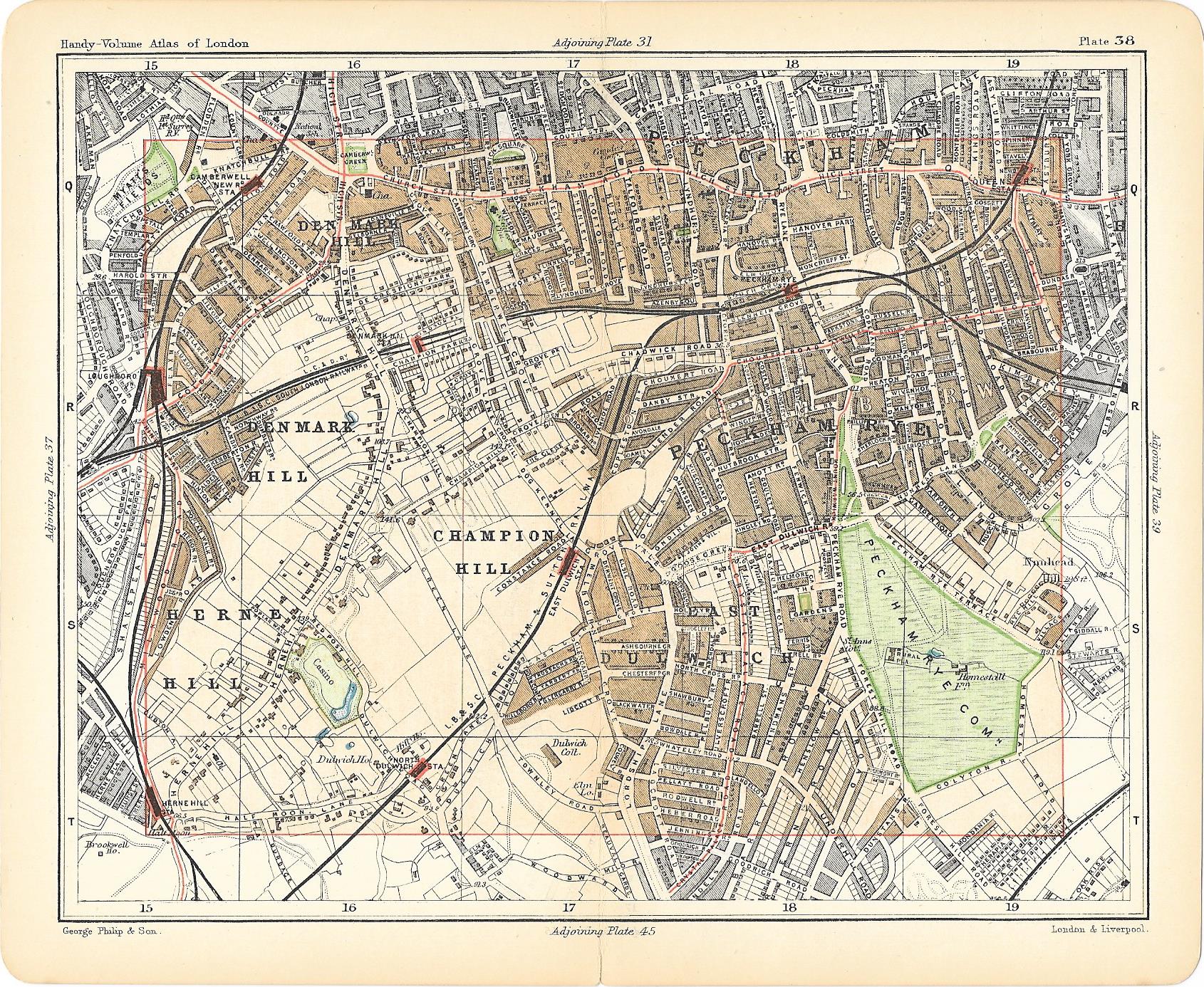 Peckham Rye antique map 1902 – Maps and Antique Prints