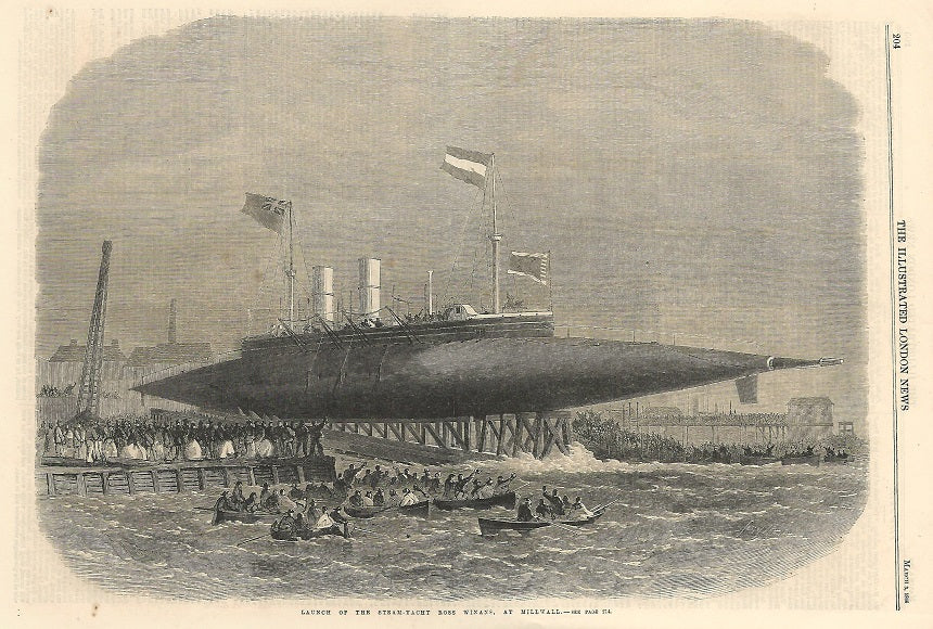 Launch of Ross Winans at Millwall antique print – Maps and Antique Prints