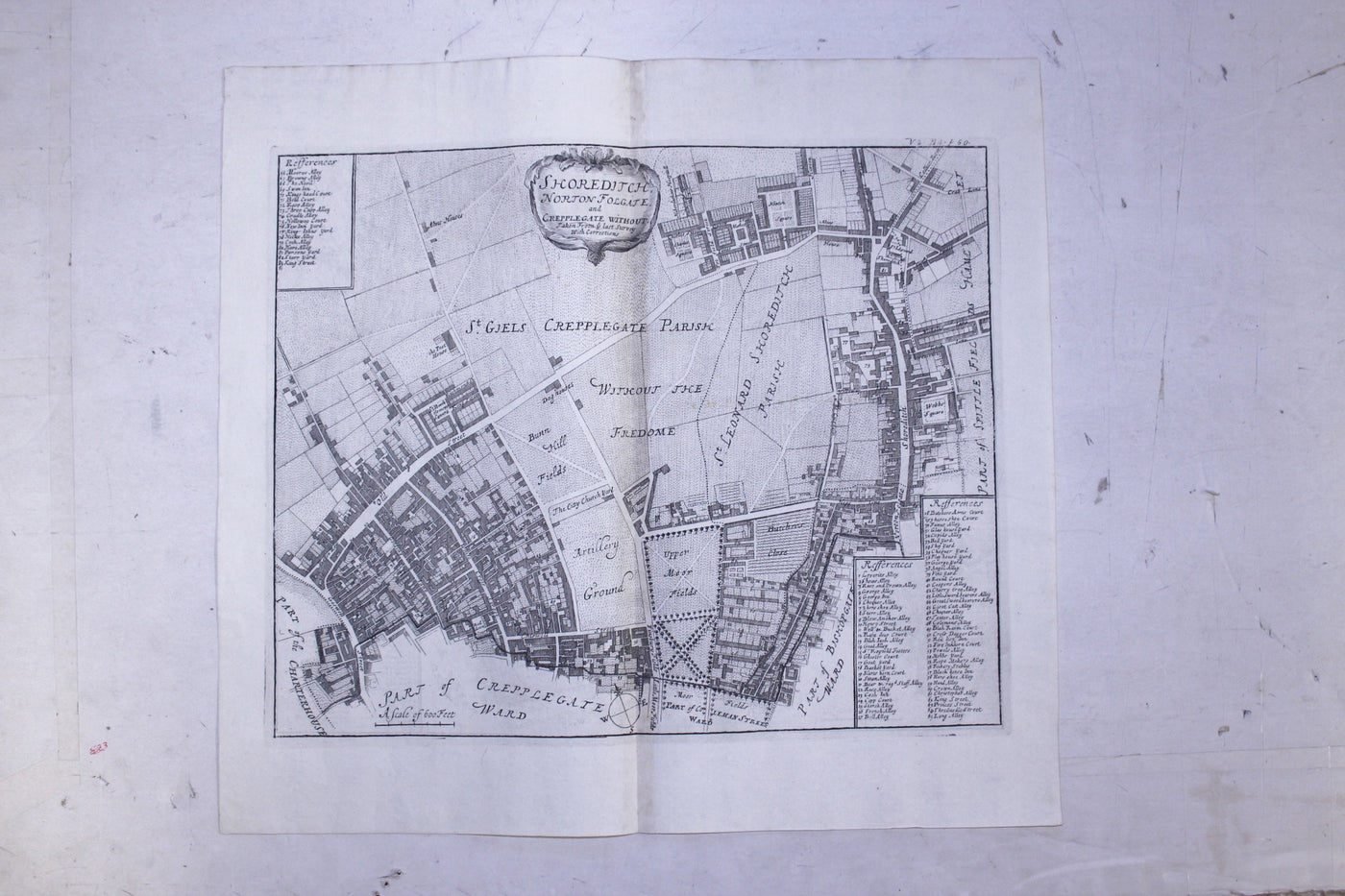 Shoreditch Norton Folgate antique map 1720 – Maps and Antique Prints